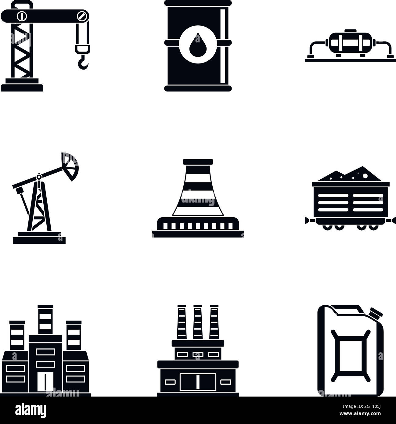 Oil icons set, simple style Stock Vector Image & Art - Alamy