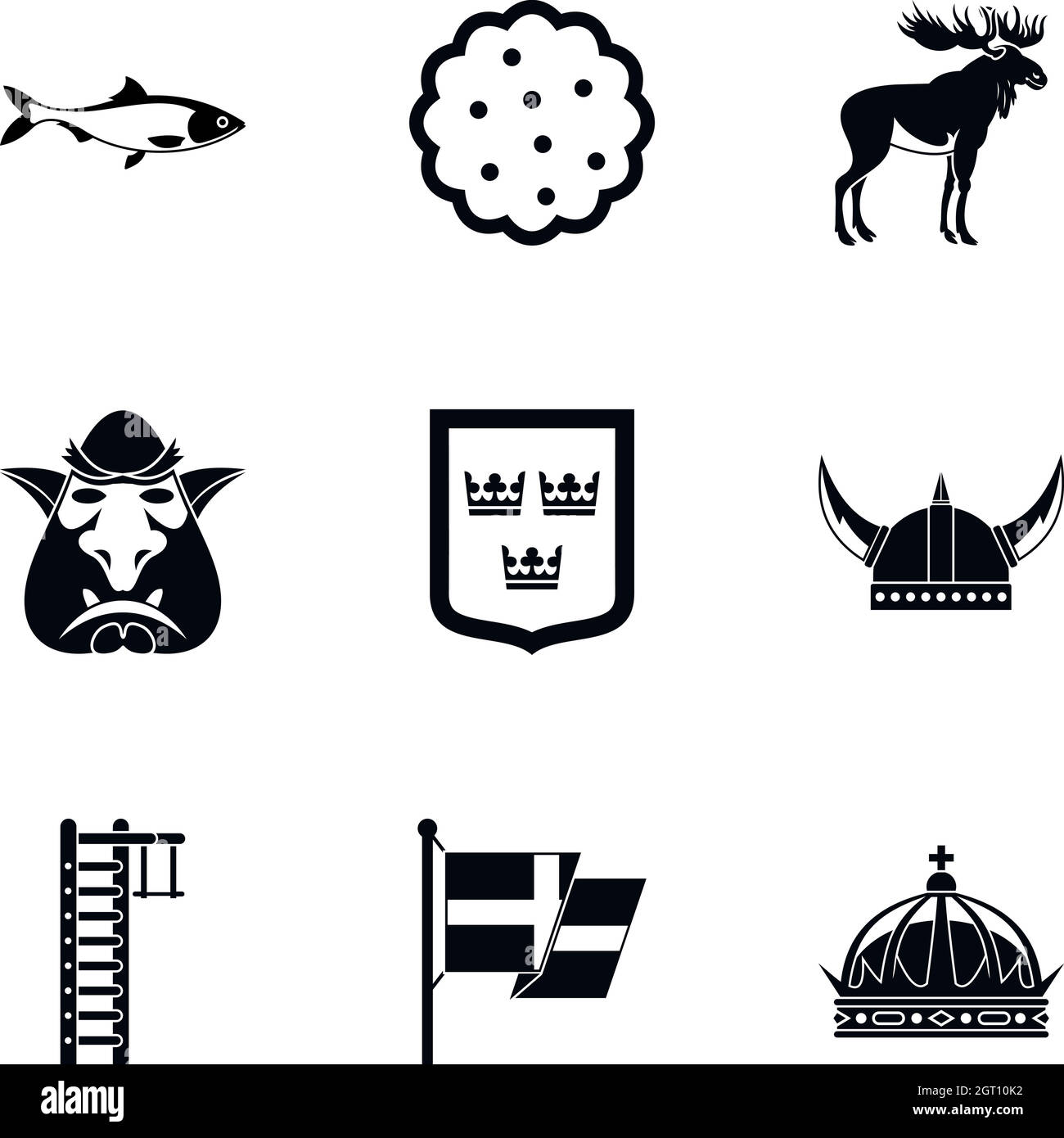 Vector flag sweden in Stock Vector Images - Alamy