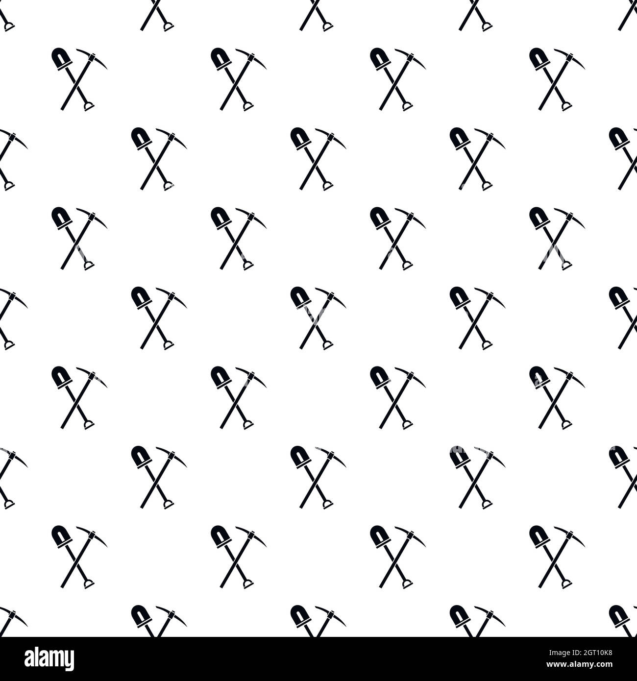 Shovel and pickaxe pattern, simple style Stock Vector Image & Art - Alamy