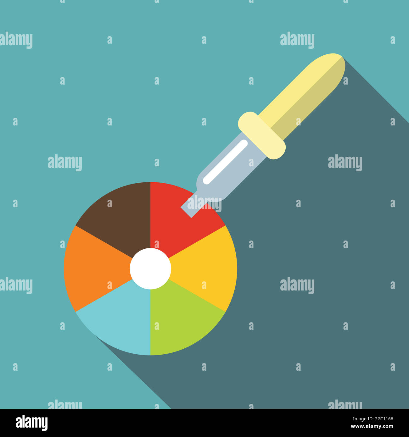Dropper icon flat color Stock Vector Images - Alamy