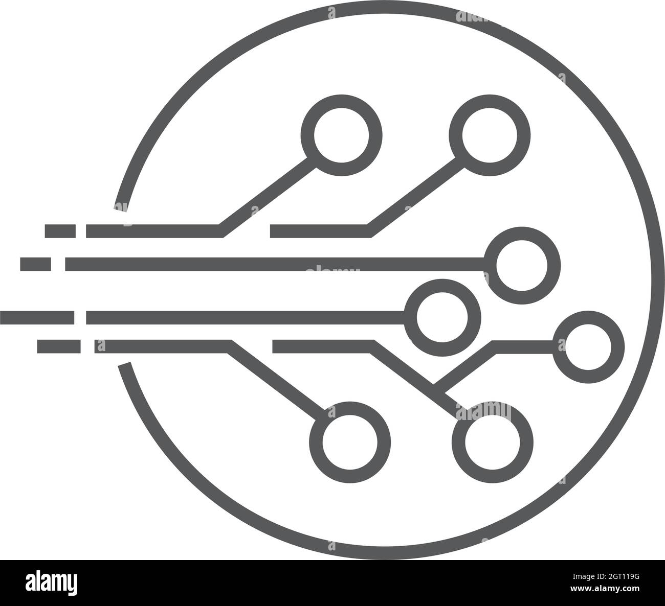 circuit electric in circle Stock Vector Image & Art - Alamy