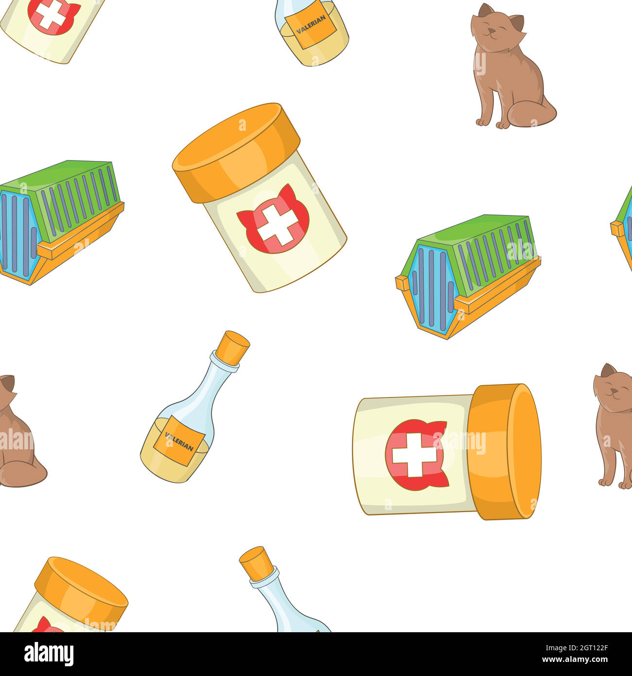 Kitty pattern, cartoon style Stock Vector Image & Art - Alamy