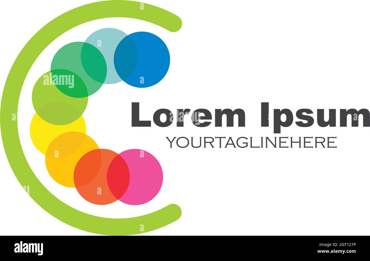 C Letter circle Logo Template vector icon Stock Vector Image & Art - Alamy