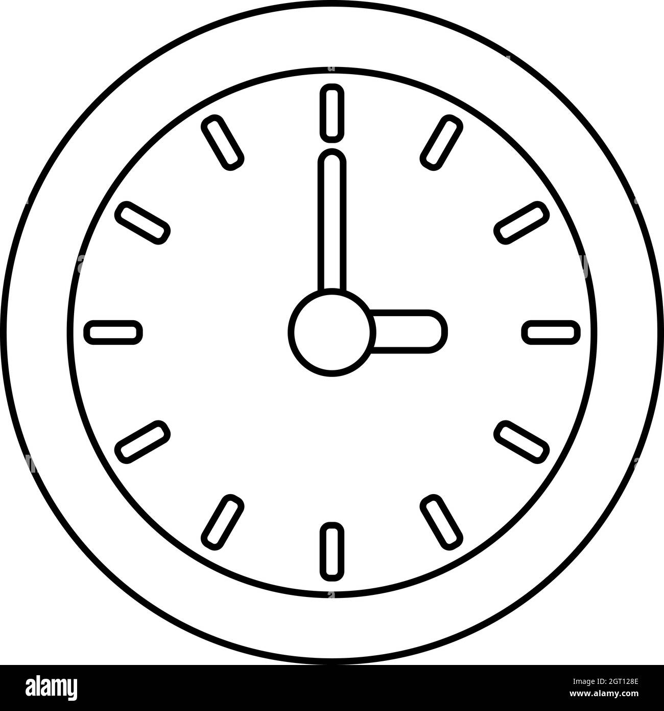 Clock one line Stock Vector Images - Alamy
