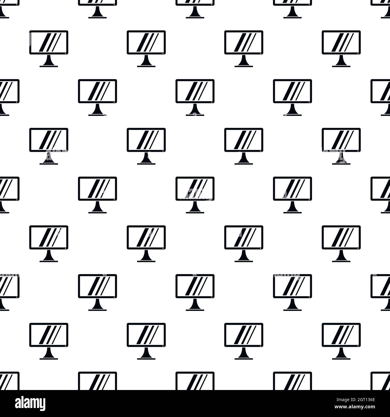 Seamless black white tv pattern Stock Vector Images - Alamy