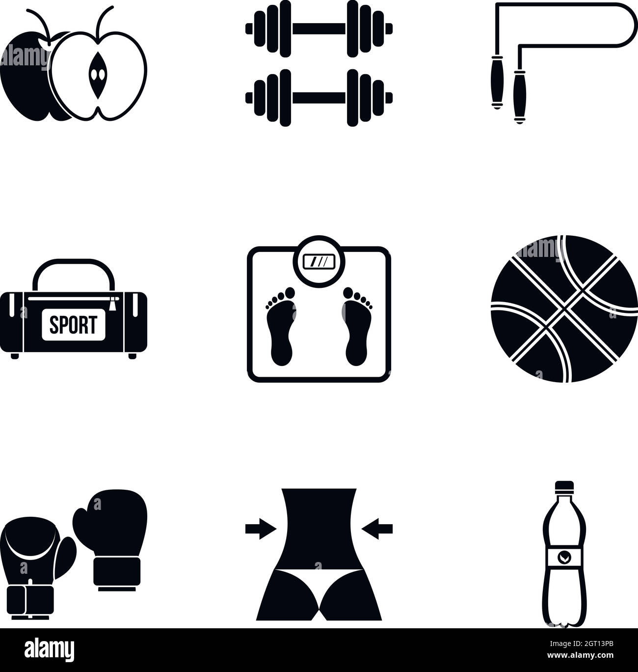 Fitness rope icon hi-res stock photography and images - Alamy