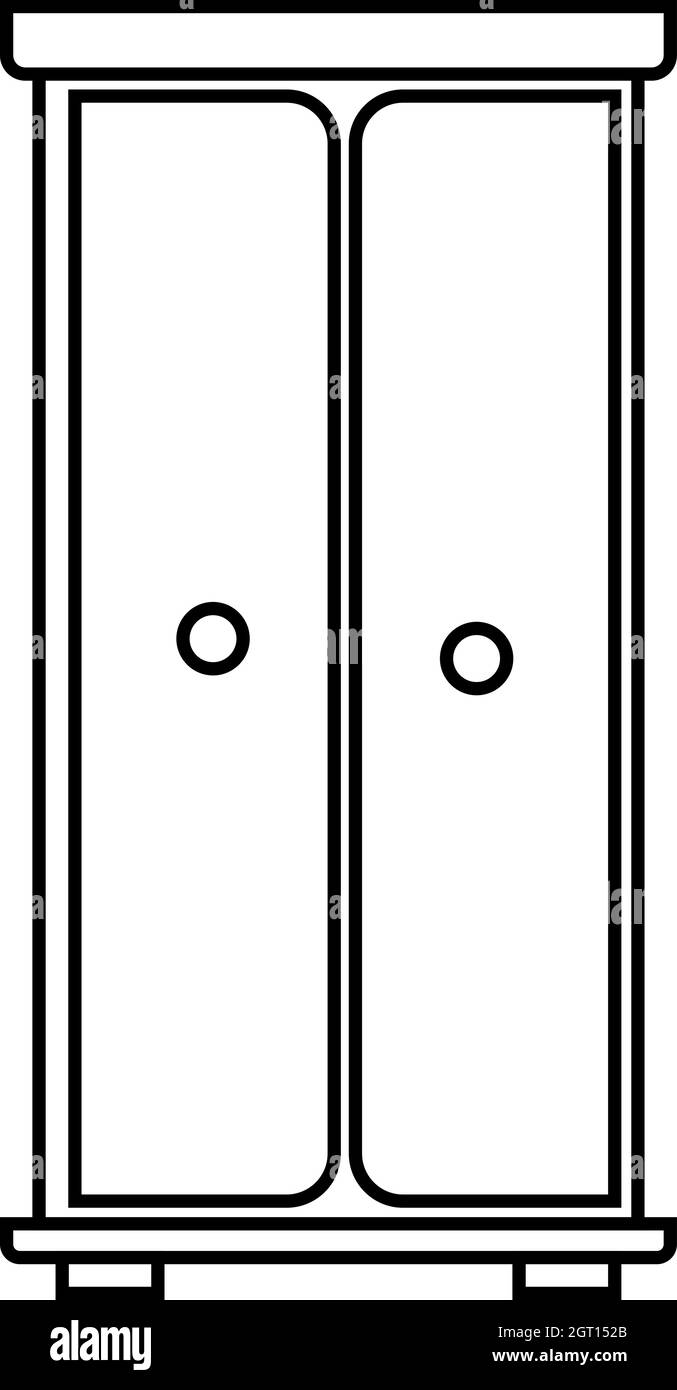 Wardrobe icon, outline style Stock Vector Image & Art - Alamy