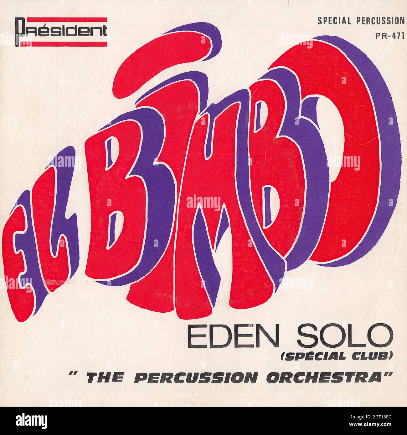 The Percussion Orchestra - El Bimbo - Eden solo 45rpm - Vintage Vinyl Record Cover Stock Photo ...