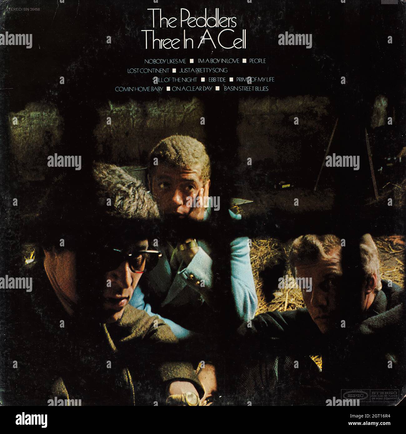 The Peddlers - Three in a cell - Vintage Vinyl Record Cover Stock Photo ...