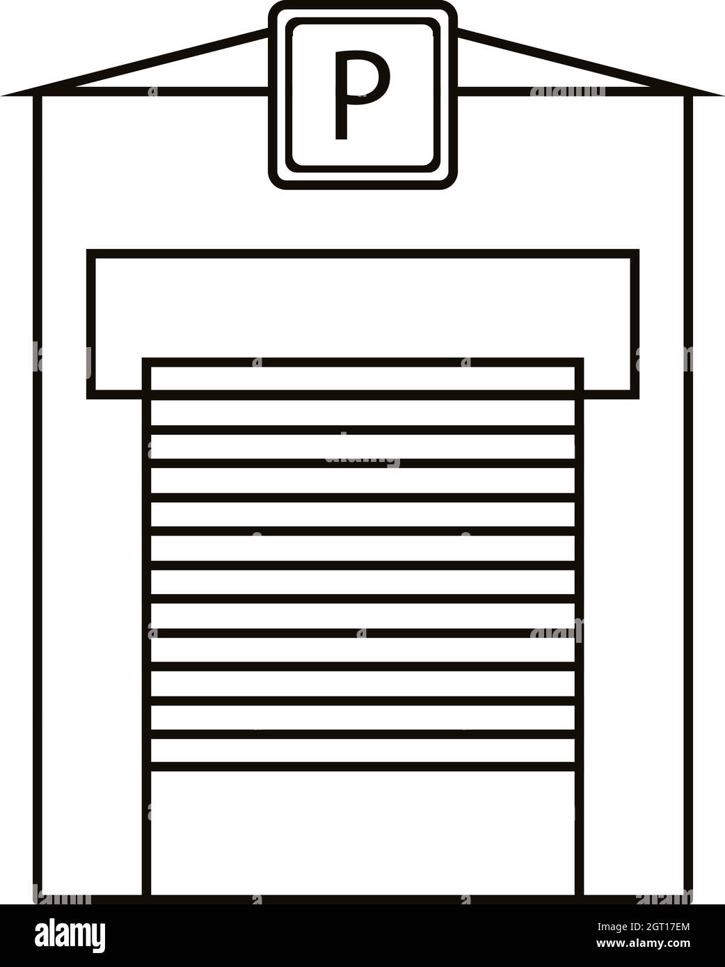 Parking garage icon, outline style Stock Vector Image & Art - Alamy