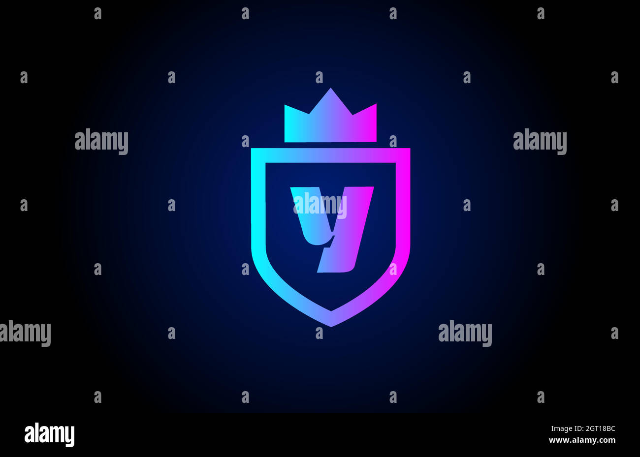 royal Y alphabet letter icon logo for business. Company design with ...