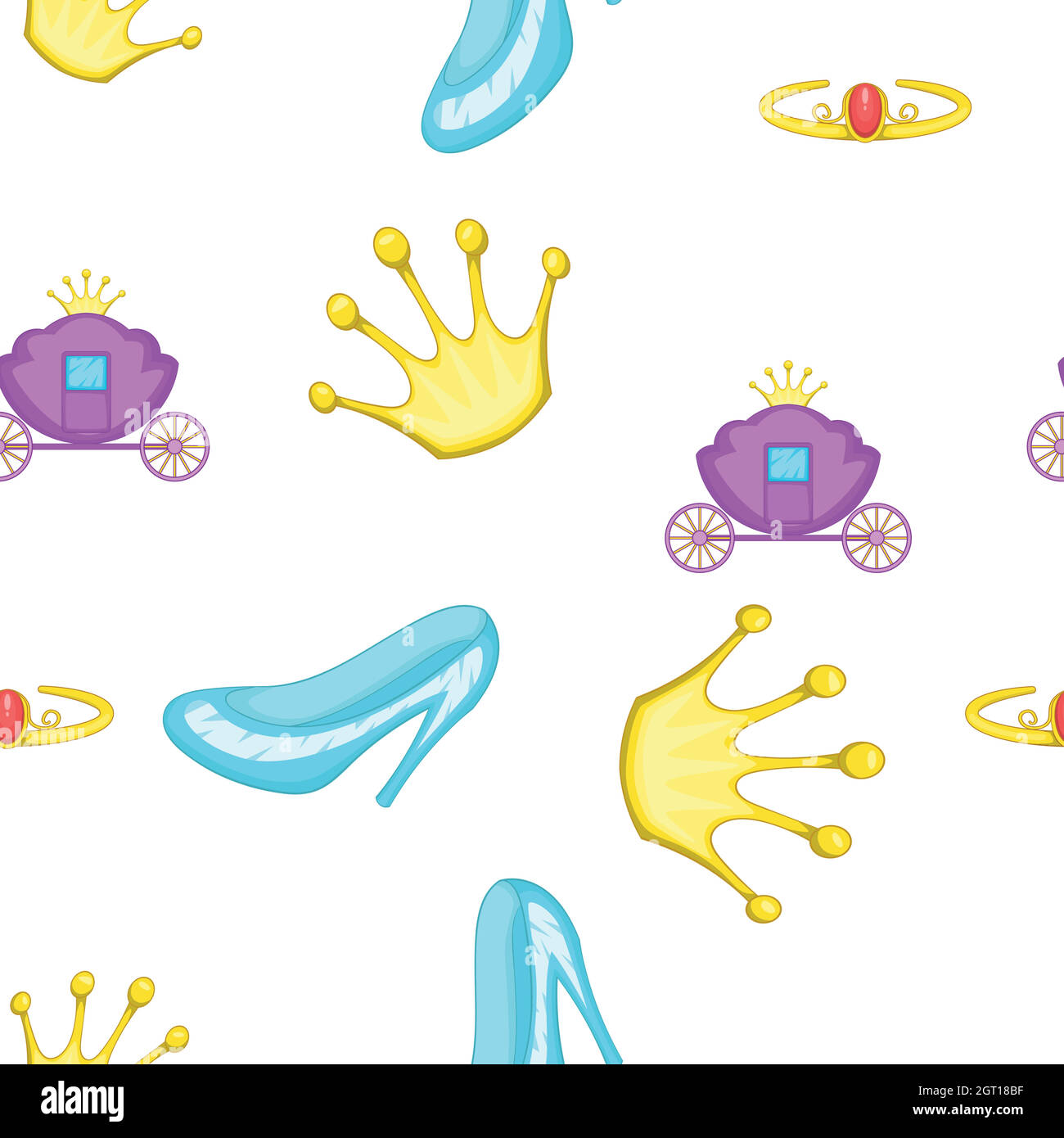 Princess pattern, cartoon style Stock Vector Image & Art - Alamy