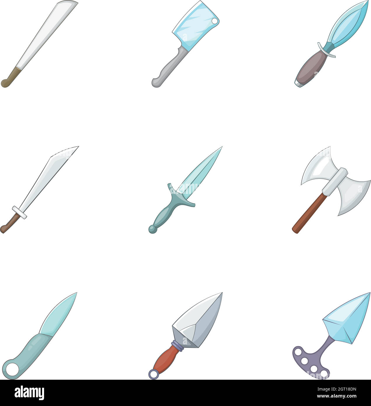 Steel arms icons set, cartoon style Stock Vector Image & Art - Alamy