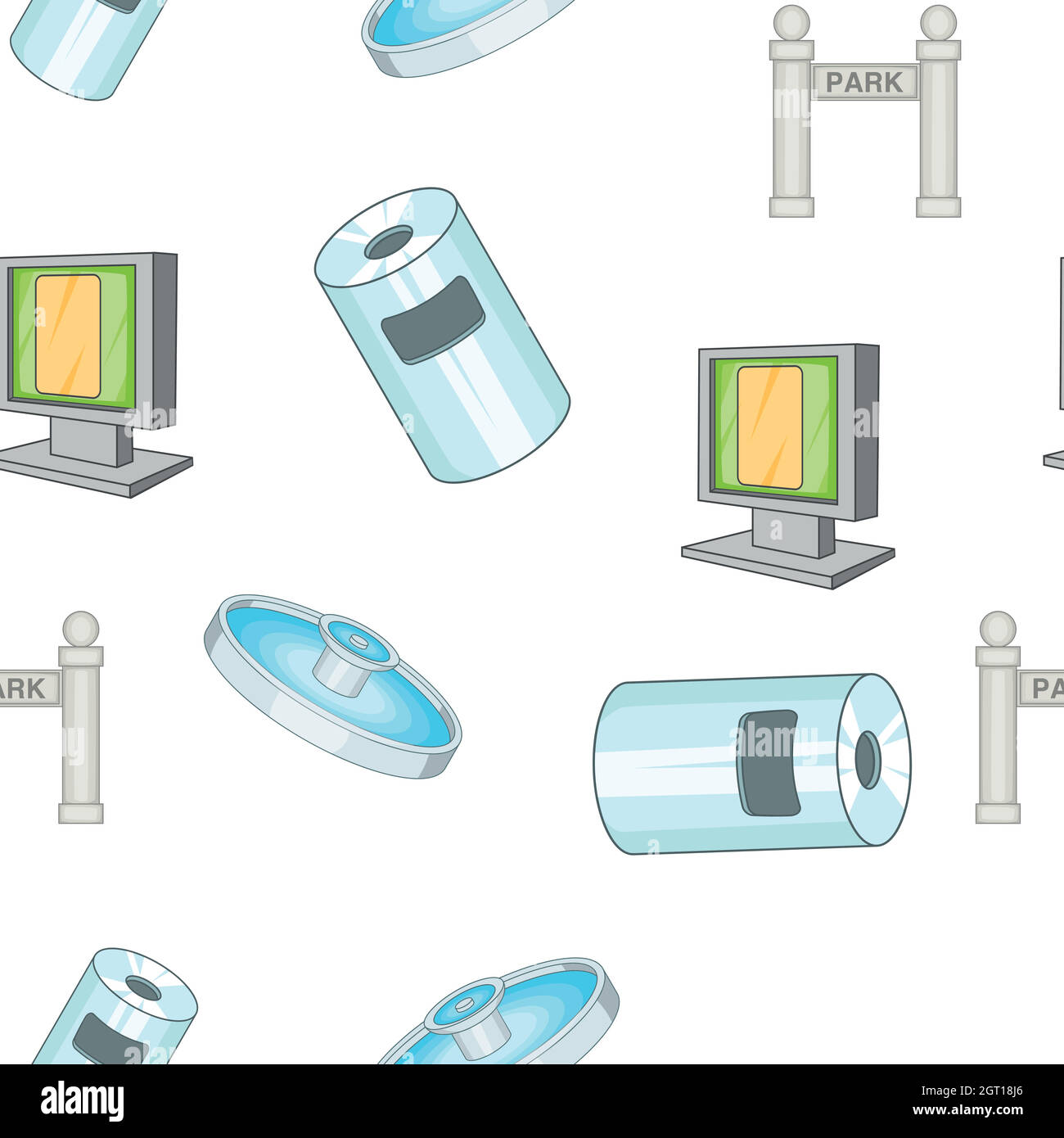 Park pattern, cartoon style Stock Vector Image & Art - Alamy