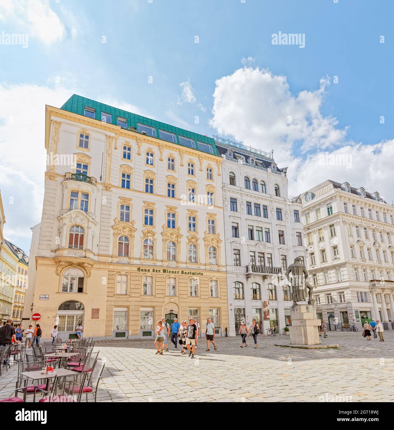 Old square Judenplatz Austria in Wien city center Stock Photo - Alamy
