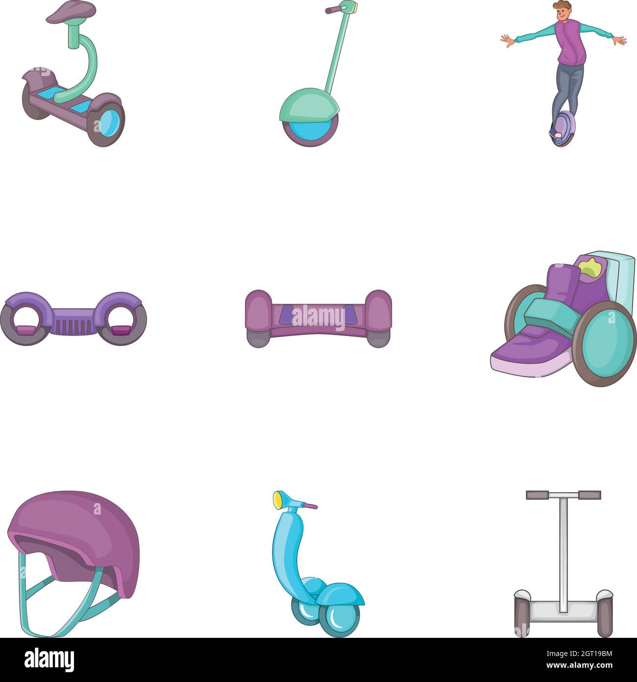Modern urban transport device icons set Stock Vector Image & Art - Alamy