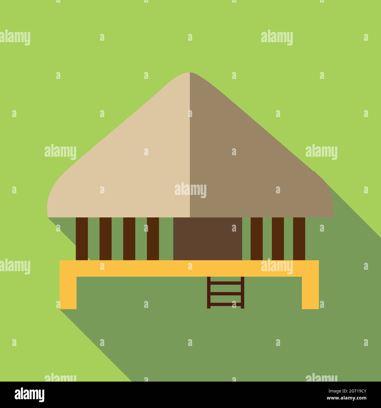 Stilt house india or asia Stock Vector Images - Alamy