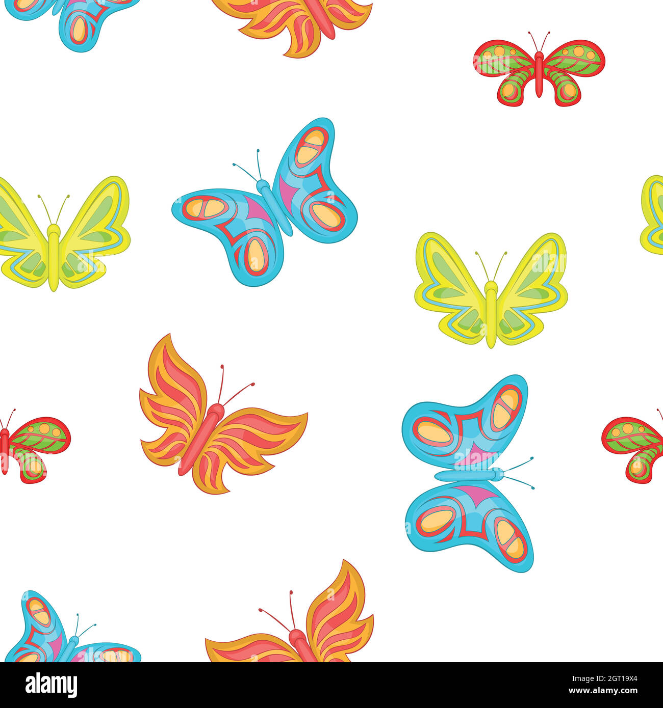 Butterflies illustration print Stock Vector Images - Alamy