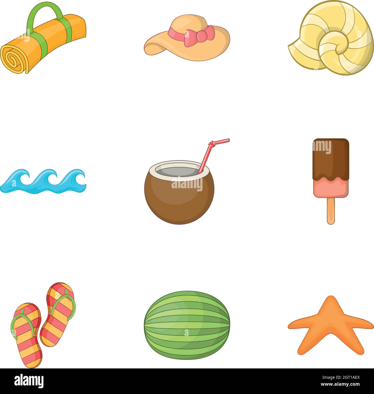 Summer vacation travel cartoon Cut Out Stock Images & Pictures - Alamy