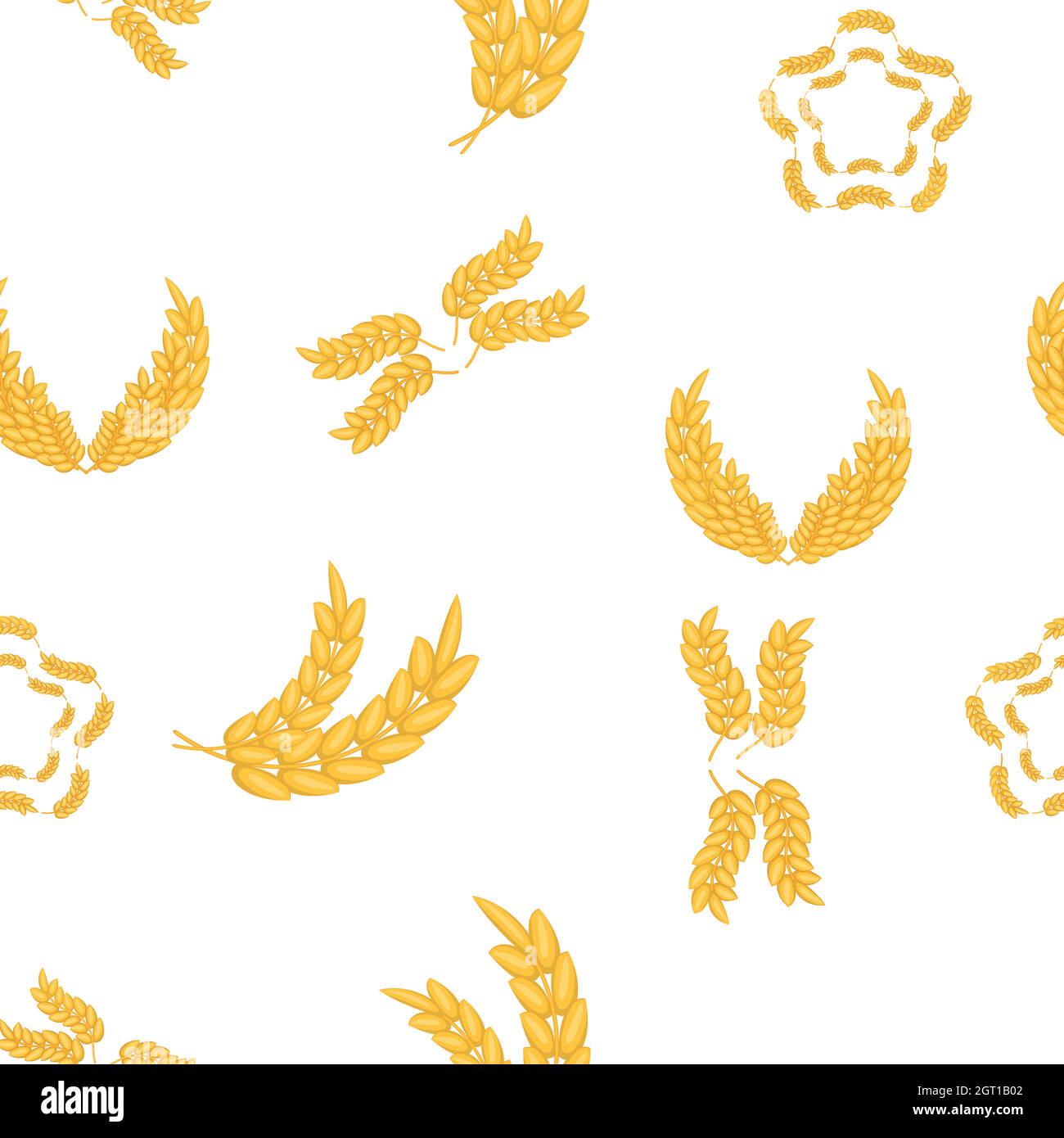 Grain of wheat pattern, cartoon style Stock Vector Image & Art - Alamy
