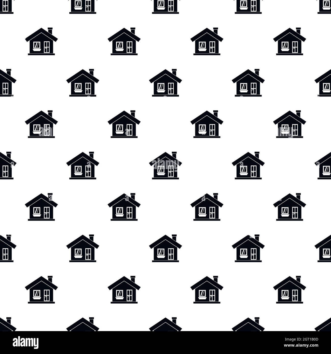 House with chimney pattern, simple style Stock Vector Image & Art - Alamy