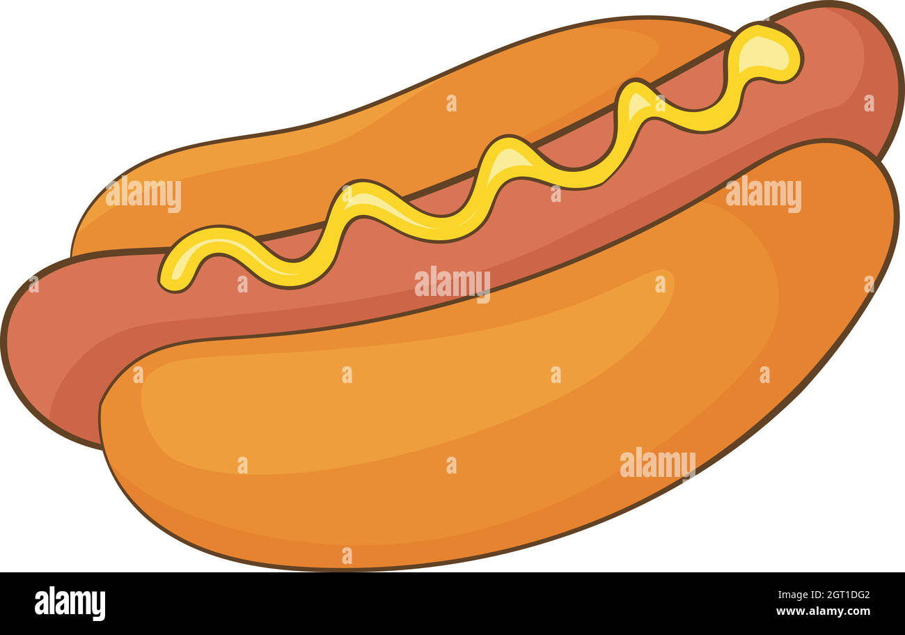 Lunch hot dog illustration Stock Vector Images - Alamy