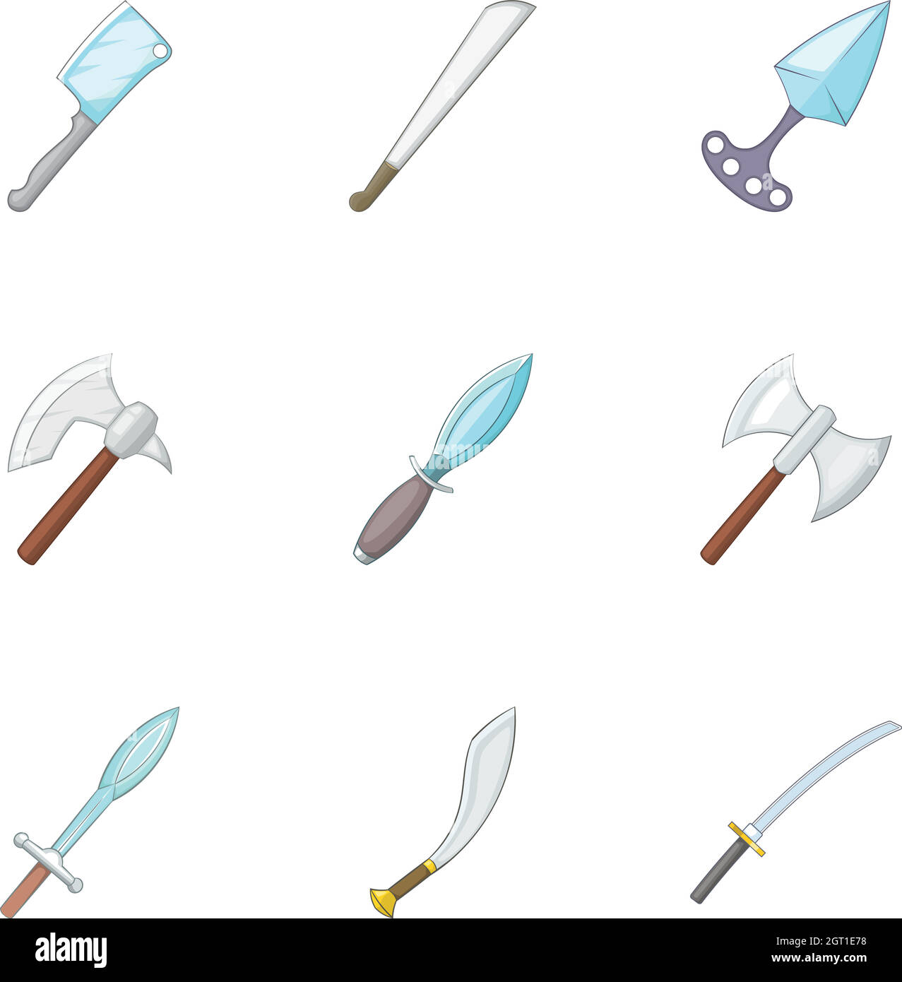 Sharp blades icons set, cartoon style Stock Vector Image & Art - Alamy
