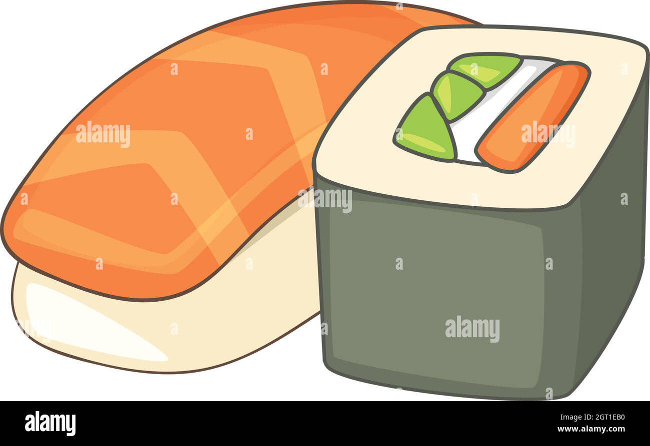Food sushi rolls raw Stock Vector Images - Alamy
