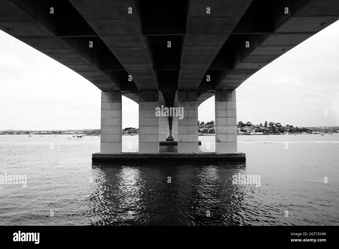 View under Captain Cook bridge as seen from Rocky Point, in Sans Souci ...