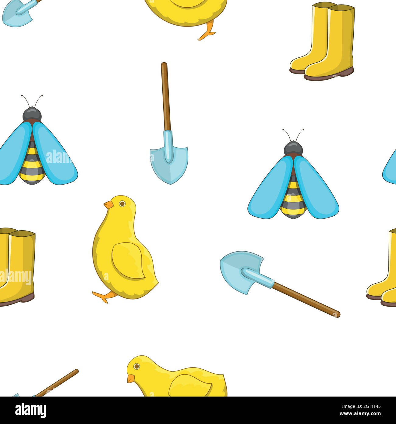 Farming pattern, cartoon style Stock Vector Image & Art - Alamy