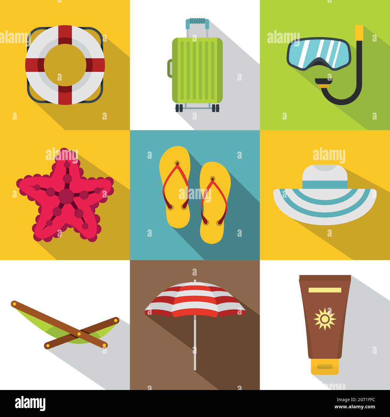 Set of beach slippers Stock Vector Images - Alamy