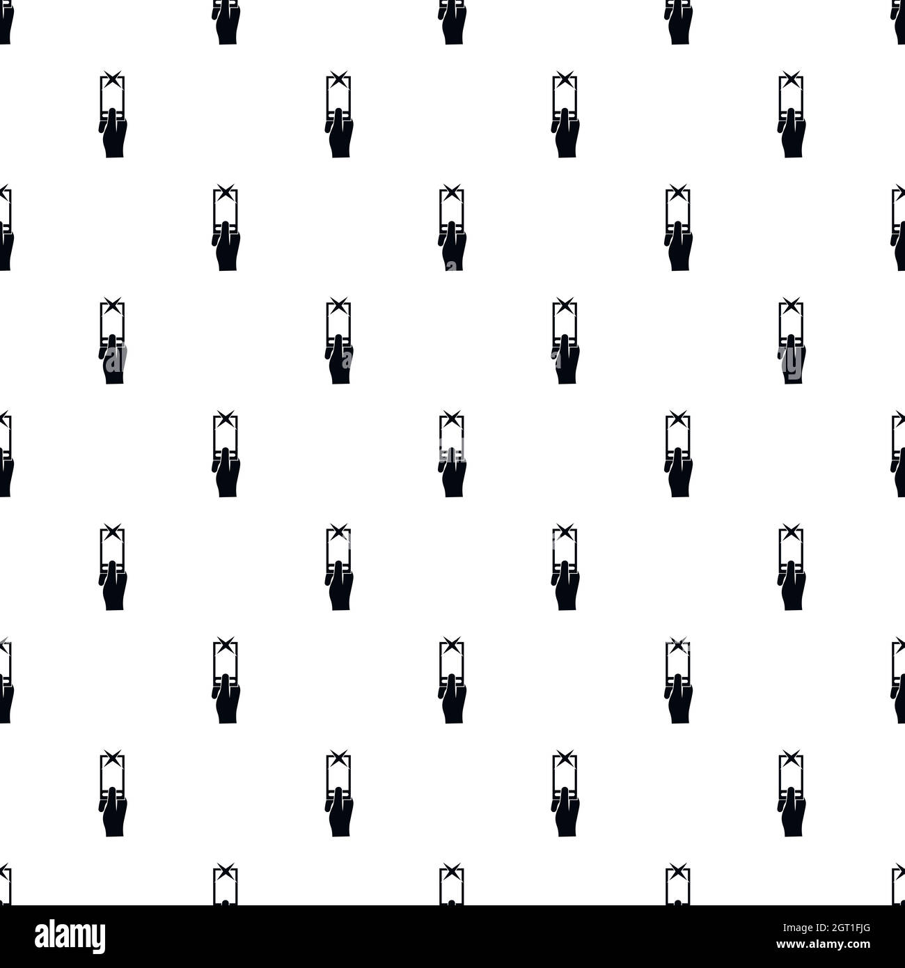 Hand holding smartphone pattern, simple style Stock Vector Image & Art ...