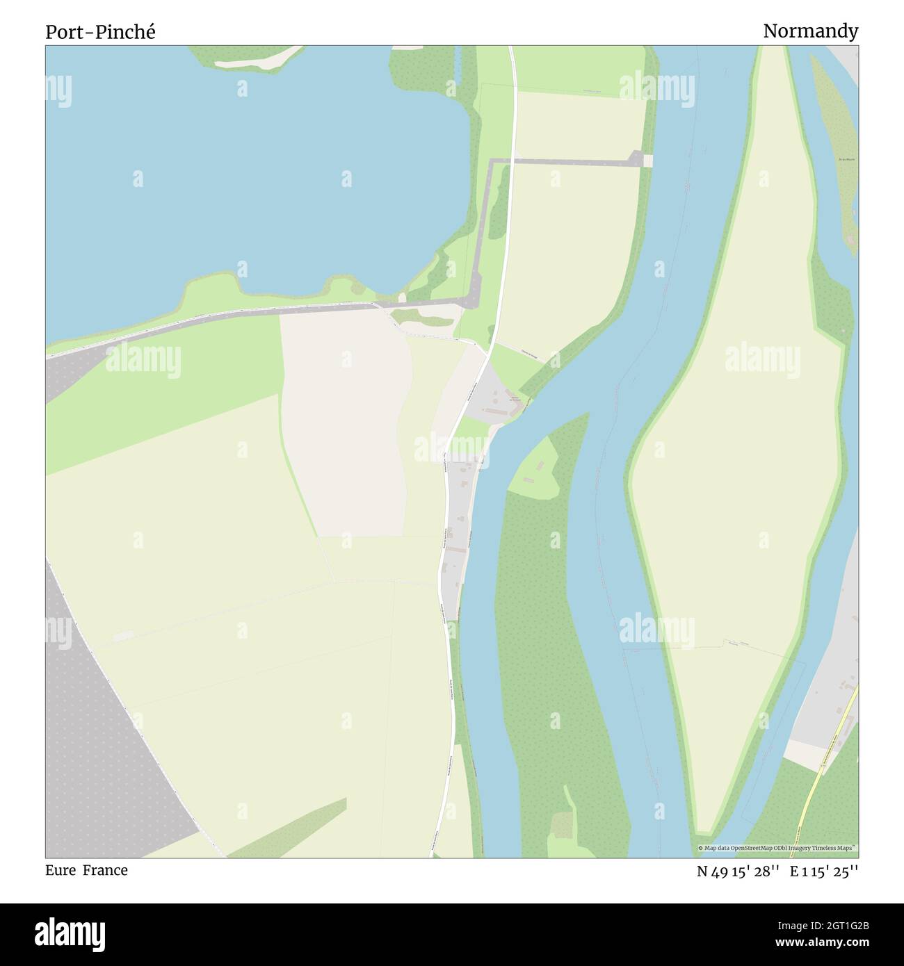 Port-Pinché, Eure, France, Normandy, N 49 15' 28'', E 1 15' 25'', map ...