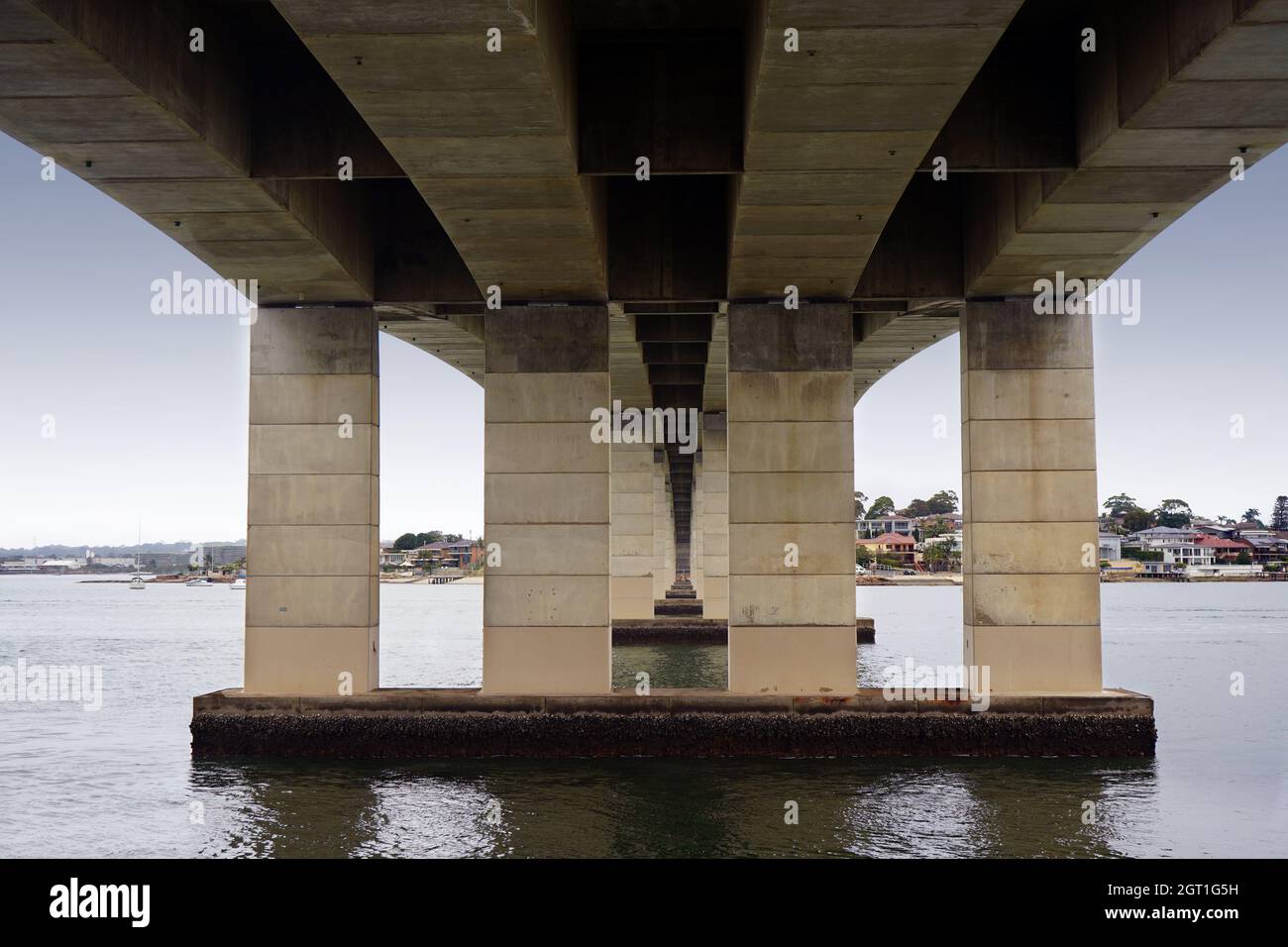 View under Captain Cook bridge as seen from Rocky Point, in Sans Souci ...