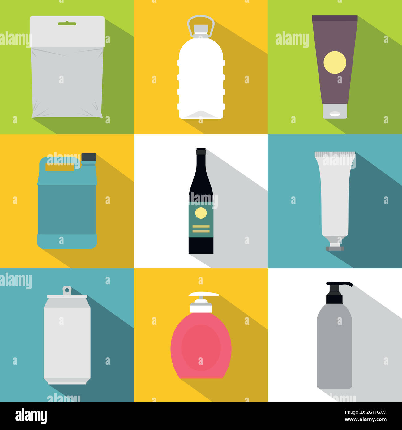 Packing icons set, flat style Stock Vector Image & Art - Alamy