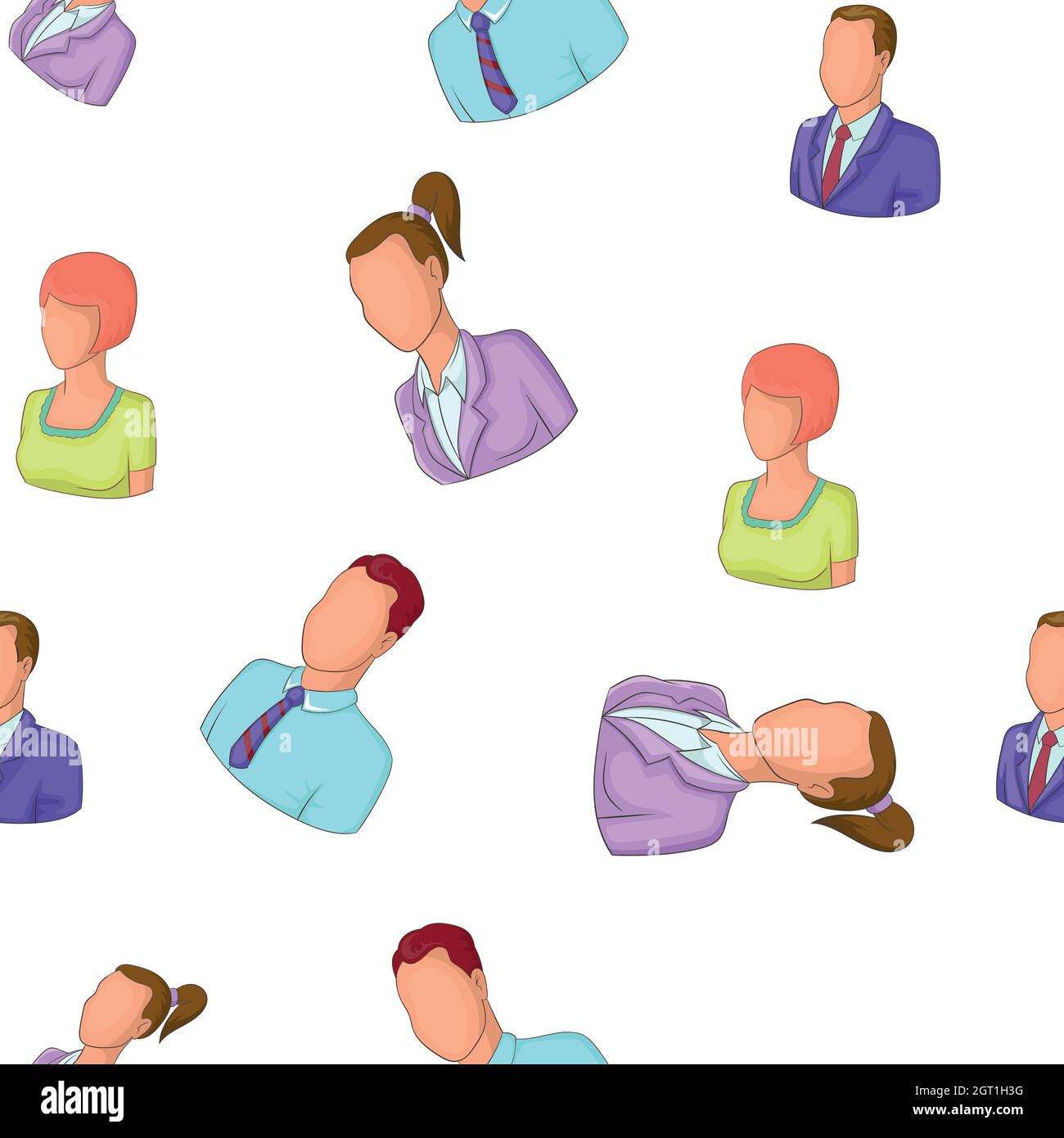Avatar pattern, cartoon style Stock Vector Image & Art - Alamy