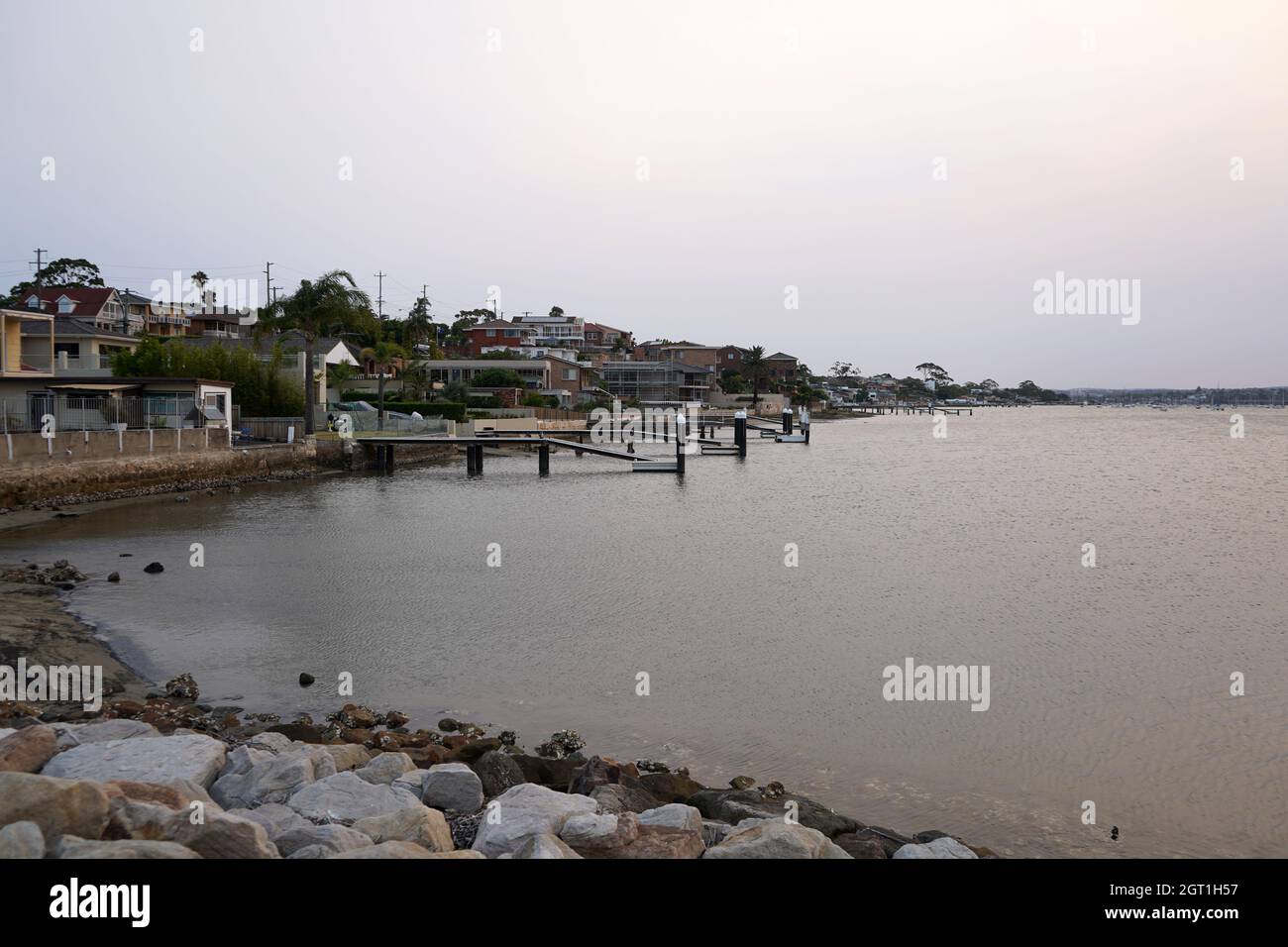 Waterfront houses with piers in Sans Souci, a southern Sydney suburb ... Waterfront houses with piers in Sans Souci, a southern Sydney suburb ...