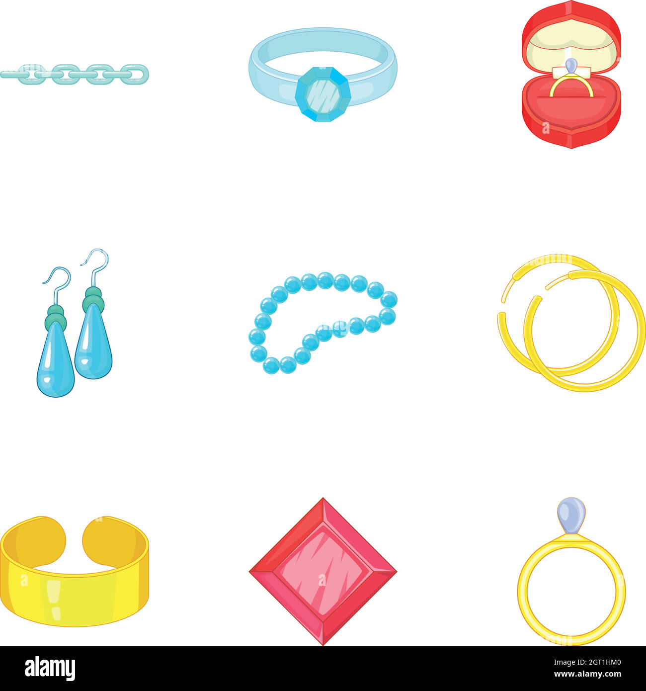 Luxury jewels icons set, cartoon style Stock Vector Image & Art - Alamy