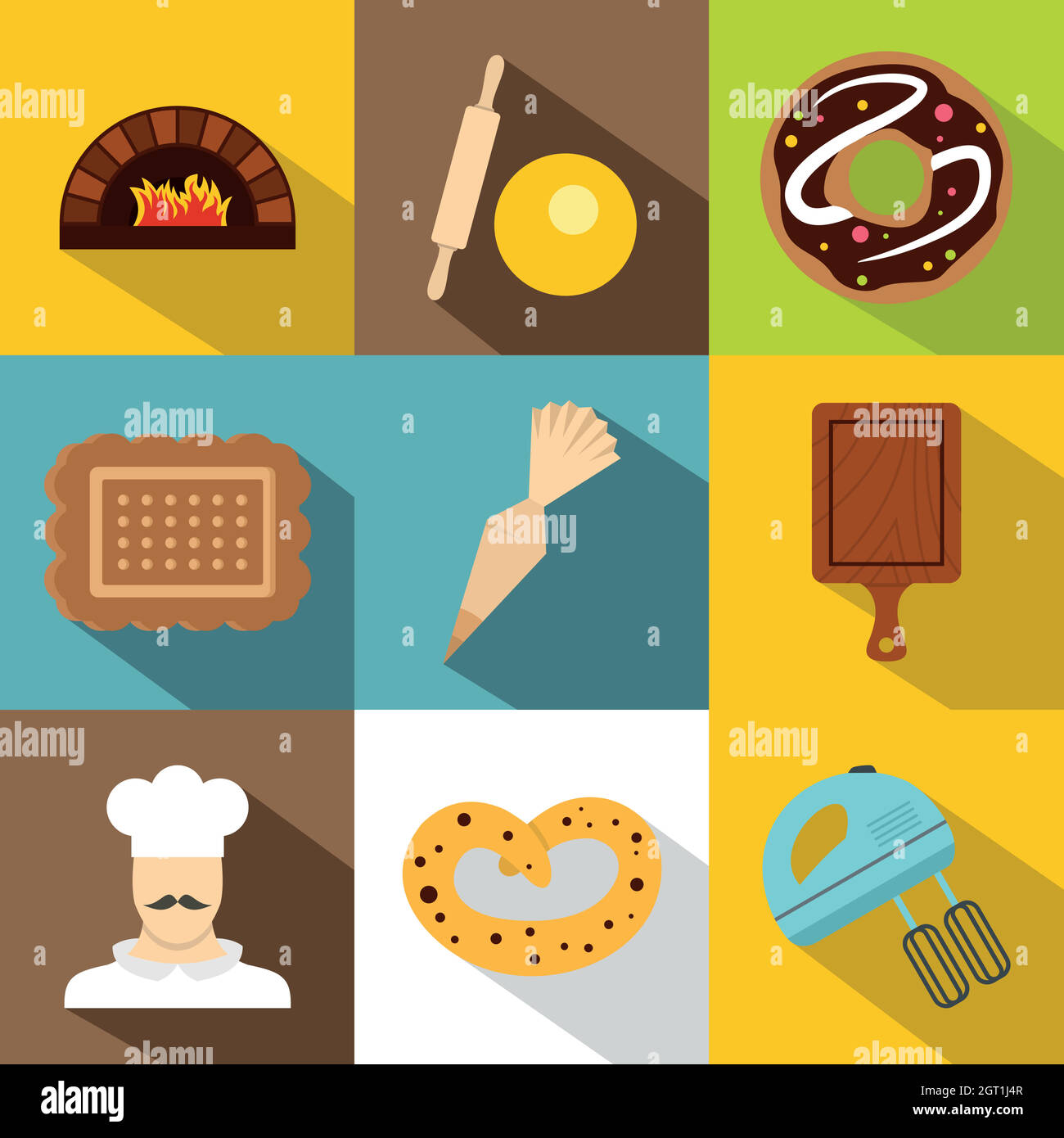 Bakery flat Stock Vector Images - Alamy