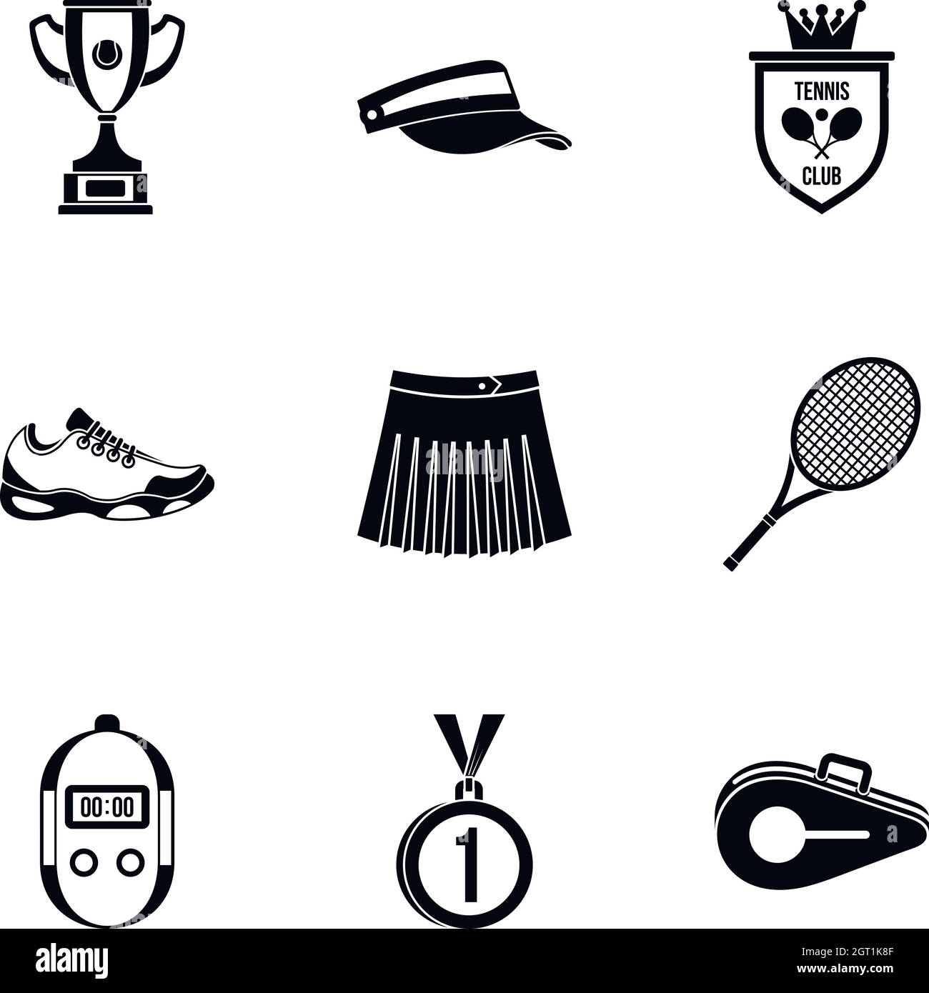 Tennis court black simple icon hi-res stock photography and images - Alamy