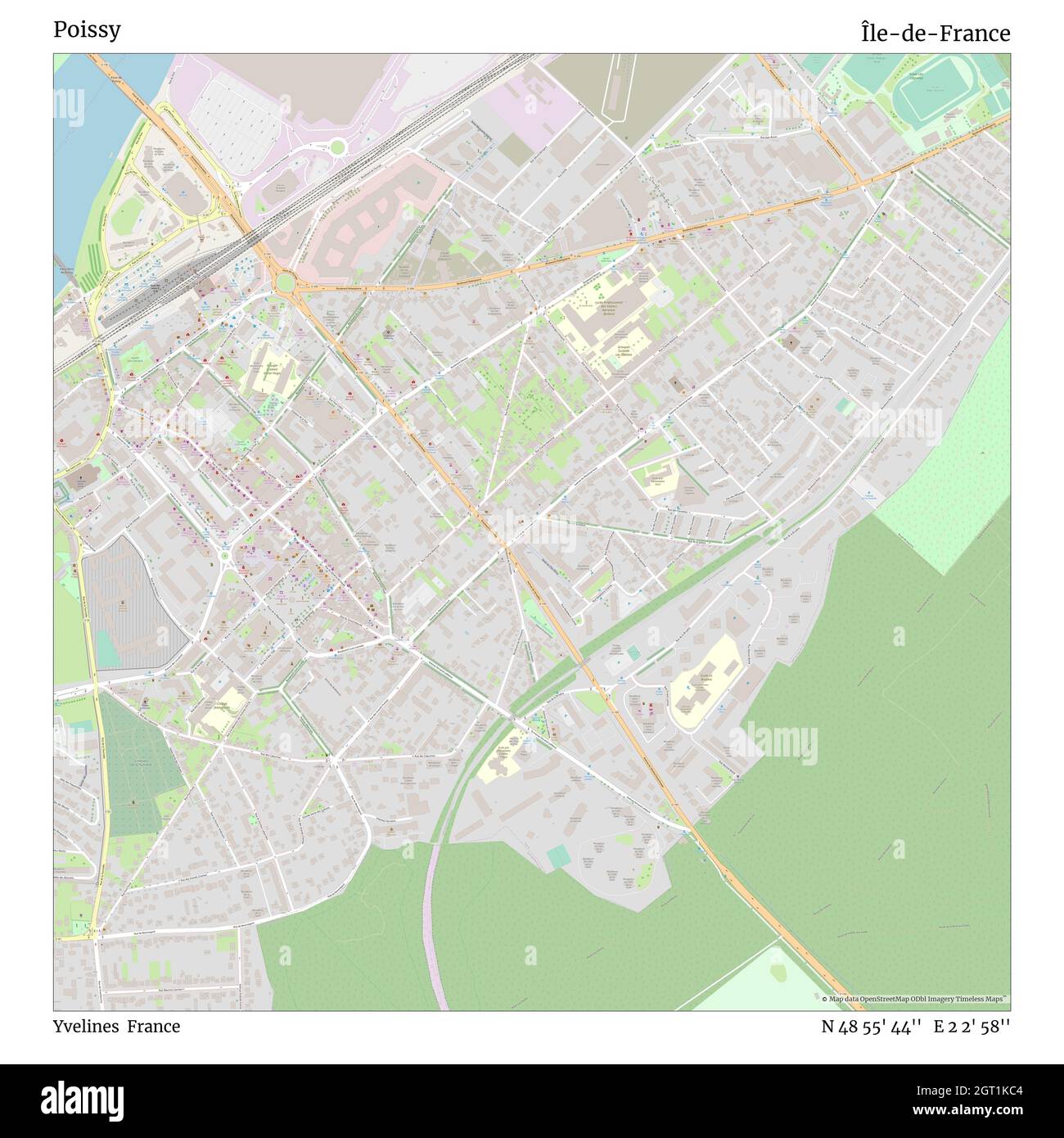 Yvelines map poissy hi-res stock photography and images - Alamy