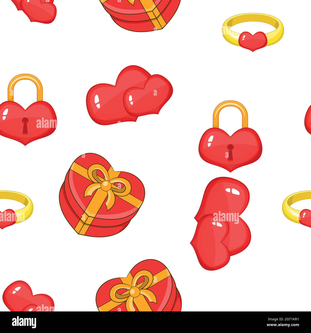 14 February pattern, cartoon style Stock Vector Image & Art - Alamy
