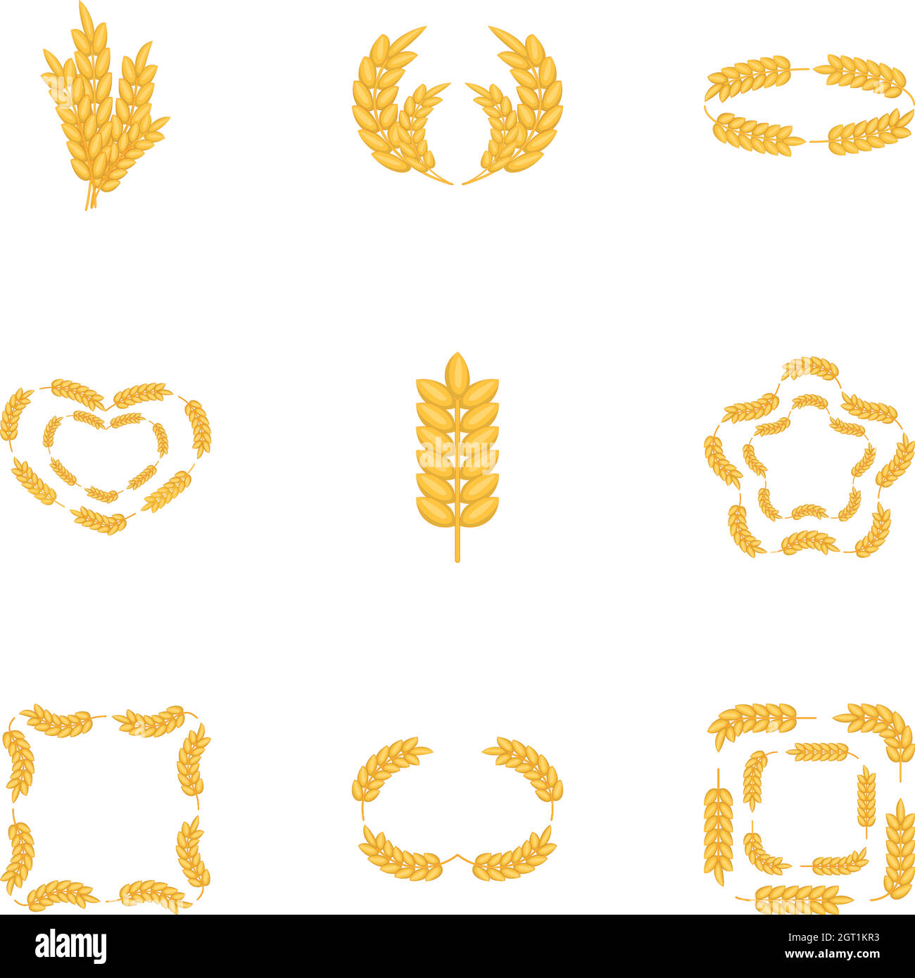 Laurel wreath icon wheat Cut Out Stock Images & Pictures - Alamy
