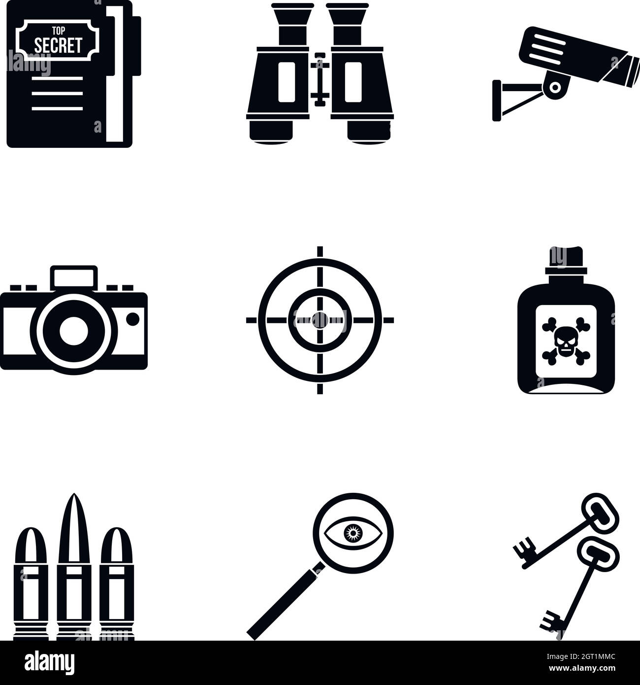 Spy icons set, simple style Stock Vector Image & Art - Alamy