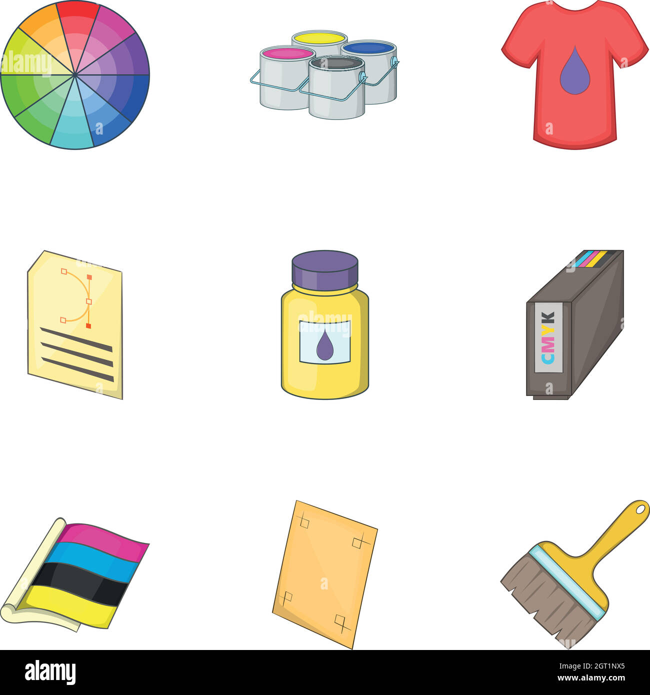 Digital illustration set office Stock Vector Images - Alamy