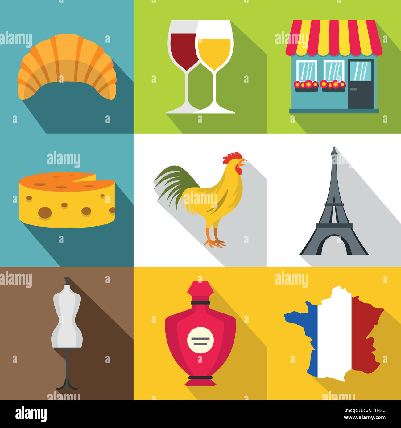 France Republic icons set, flat style Stock Vector Image & Art - Alamy