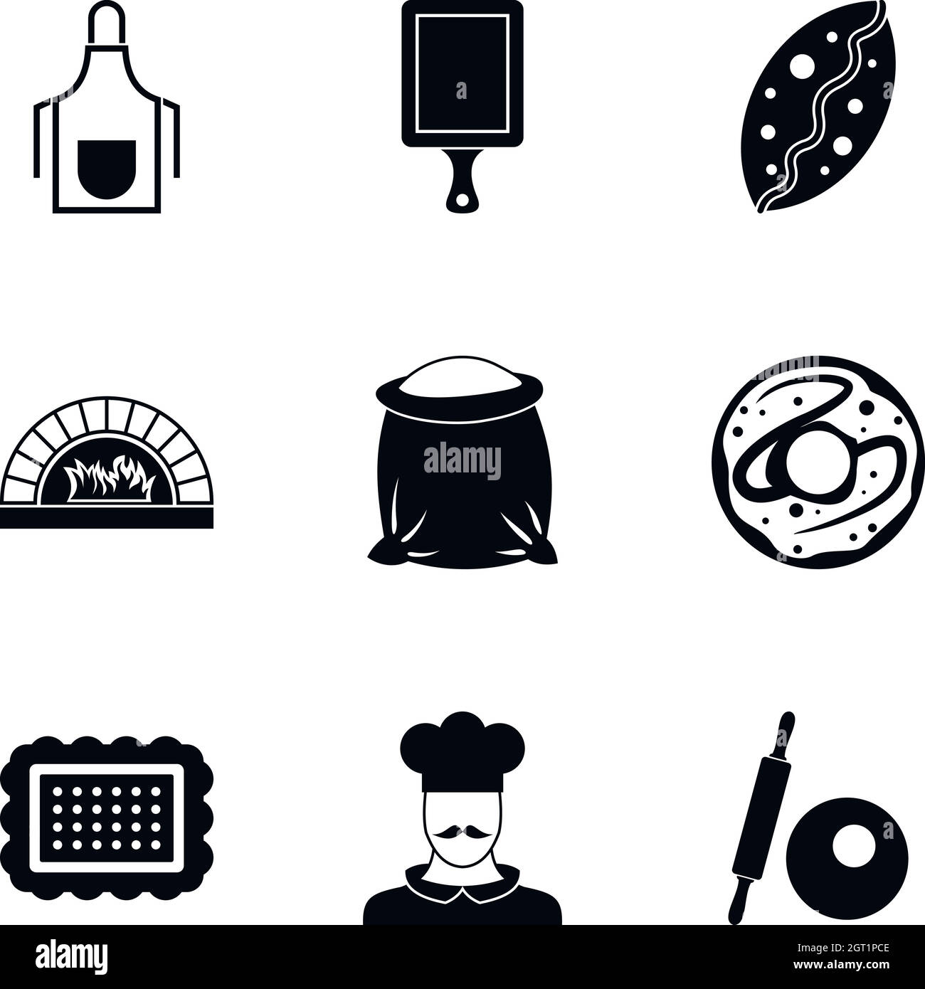 Pastries icons set, simple style Stock Vector Image & Art - Alamy