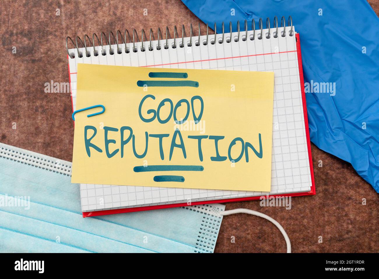 Text showing inspiration Good Reputation. Word for customer lays his or ...