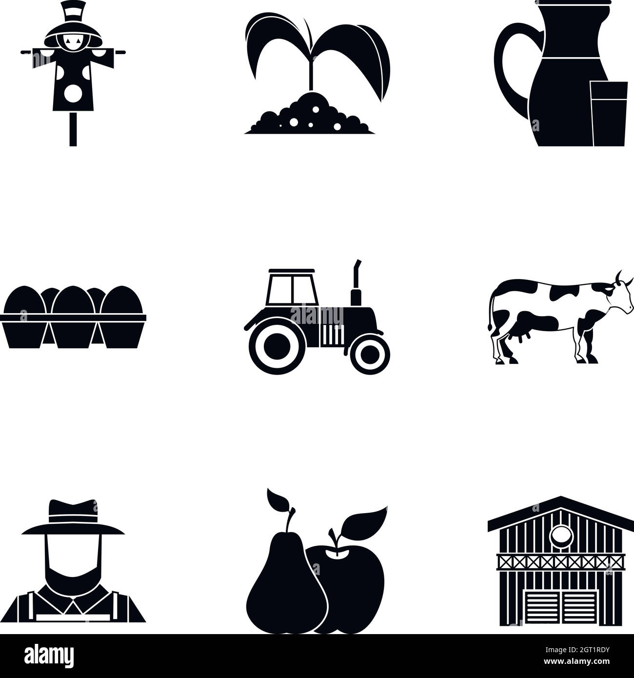 Ranch icons set, simple style Stock Vector Image & Art - Alamy