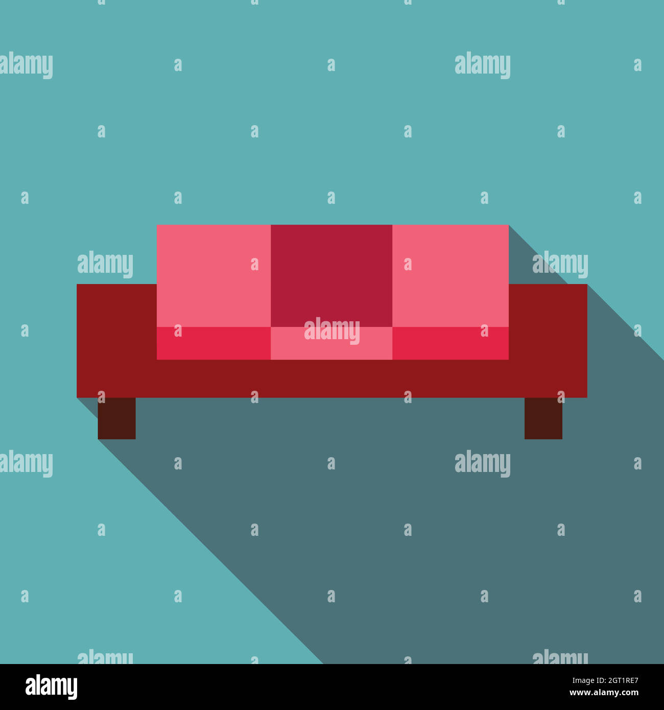 Sofa icon, flat style Stock Vector Image & Art - Alamy